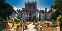 Castle Flower Pots Path Dances Party Wedding Events Decoration ...